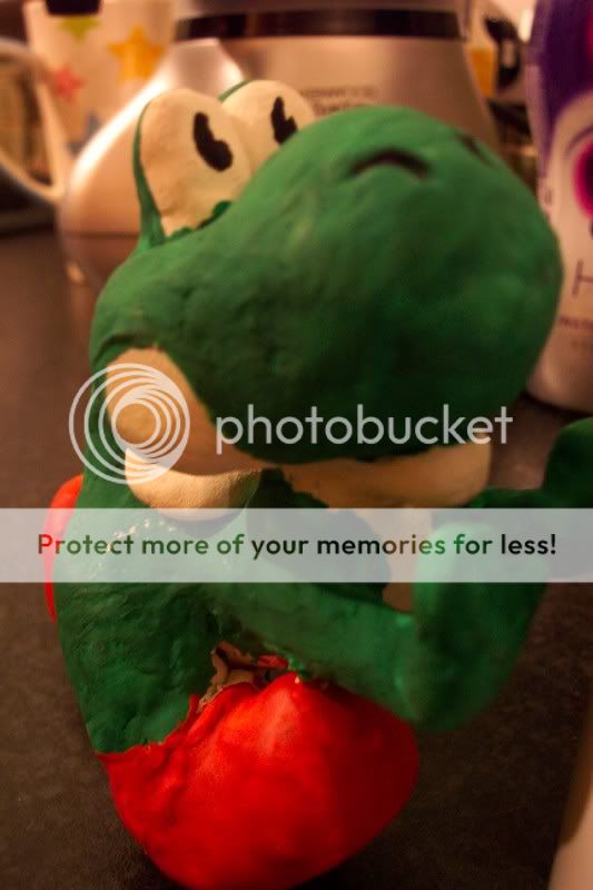 Pushing yoshi - sculpture by plebanshiren on DeviantArt