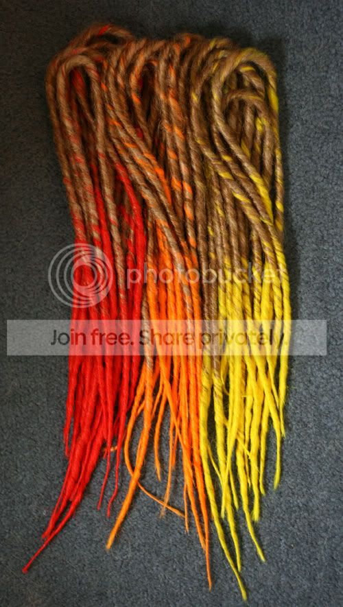 Flame colored dreads! - Hair Extensions Forum