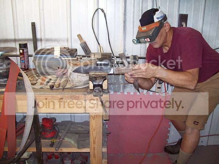 David Wesner - modified "Gus" model camp knife - WIP- Coop pics added ...