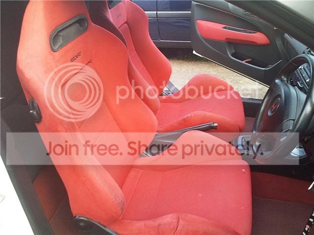 Red recaro's with rails / EK9 airbag steering wheel | EK9.org JDM EK9 ...